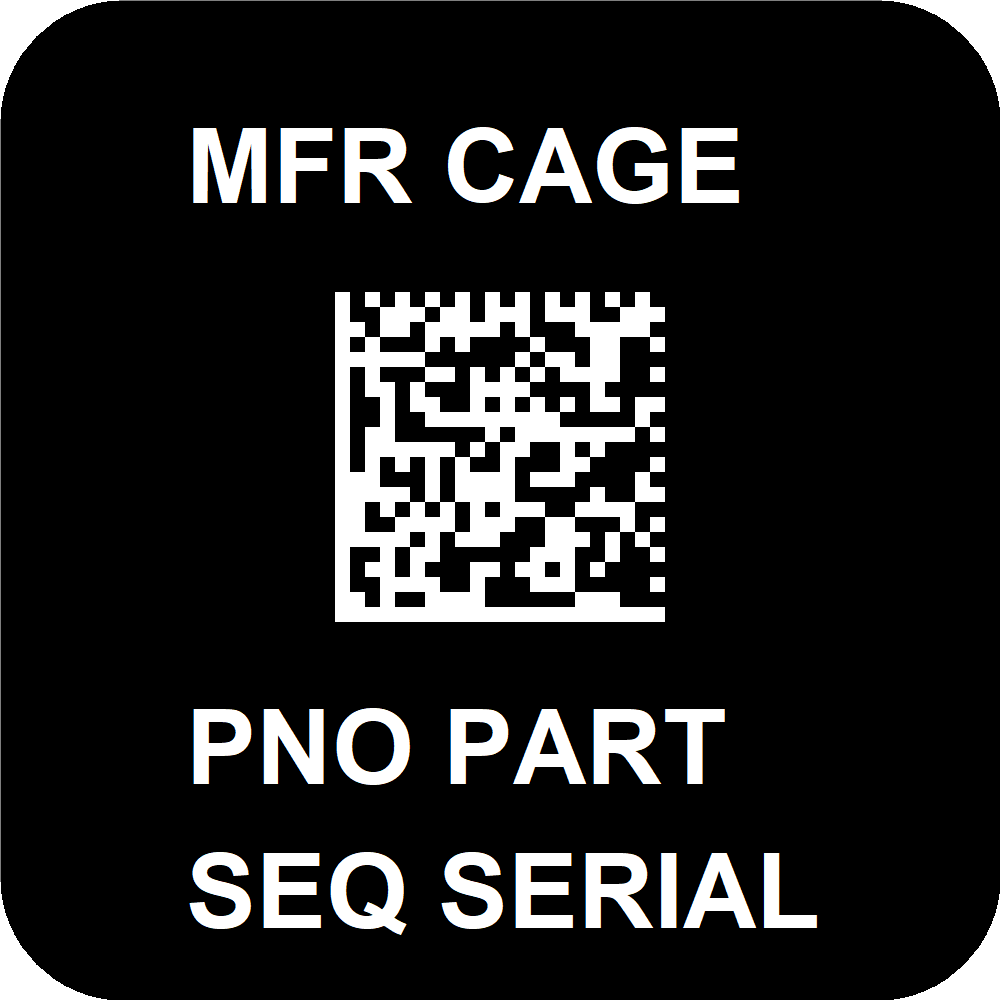 CodeSource tesa® Secure™ 6973 Black Matte Preprinted IUID Labels